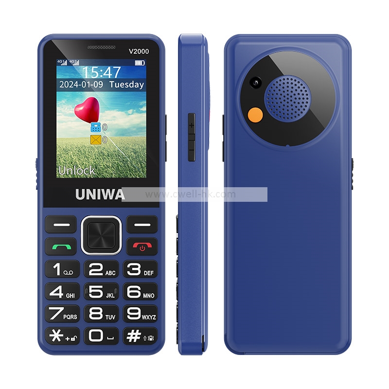 UNIWA V2000→4G Feature Phone→Low Price Mobile Phone→Mobile Phone→UNIWA Biometric Android Rugged ...